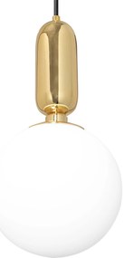 Toolight, Kovová stropní lampa skleněná APP474-1CP, zlatá, OSW-00606