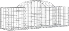 Klenuté gabionové koše 12 ks 200x50x60/80 cm pozinkované železo 3146288