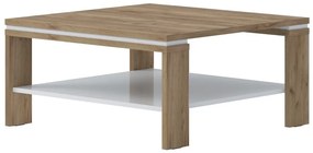 Konferenční stolek Freya - dub halifax/bílá