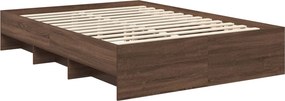 Rám postele s čelo Hnědý dub 150 x 200 cm Kompozitní dřevo 3408843