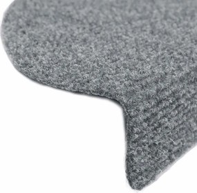 Schodové rohože samolepicí 20 ks 56 x 17 x 3 cm světle šedé půlkulaté 3365670