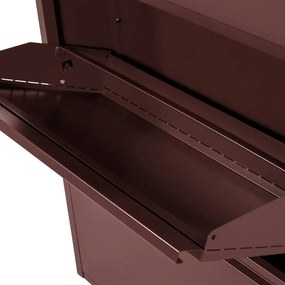 Vínový kovový výklopný botník 66x103x16 cm Sabine – WOOOD