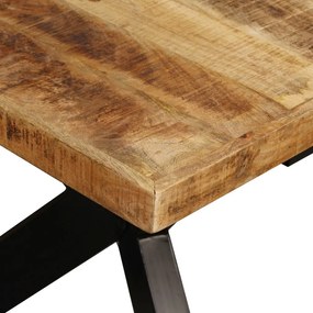 Jídelní stůl - masivní mangovníkové dřevo a ocelový kříž | 180 cm