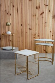 Odkládací stolek s mramorovou deskou 40x40 cm Mandoli – Premier Housewares