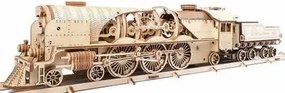 Ugears 3D dřevěné mechanické puzzle V-Express parní lokomotiva 4-6-2 s