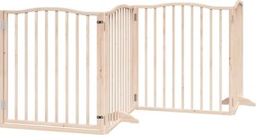 Zábrana pro psy s dvířky skládací 12 panelů 960 cm topol 3155616