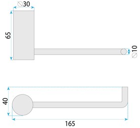 Koupelnový věšák REA PRISM 9711A kartáčovaná měď