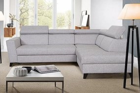 Casarredo - Komfort nábytek Rohová sedací souprava PRADIS rozkládací s úložným prostorem, pravá, látky A1 | potah: lena 90,barva: N9 wenge