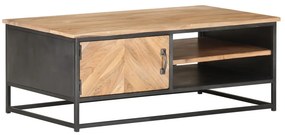 Konferenční stolek šedý 90 x 50 x 35 cm masivní akáciové dřevo 323526