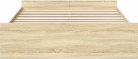 Rám postele se zásuvkami dub sonoma 150x200 cm kompozitní dřevo 3280288