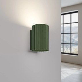 Sollux Lighting Nástěnné svítidlo KARBON 10 olivově zelené