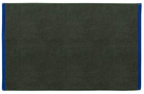Tmavě zelená/modrá koupelnová předložka z bio bavlny 50x80 cm Soft – Mette Ditmer Denmark