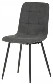 Jídelní židle šedá kovová čtyřnohá podnož černý mat CT-281 GREY2