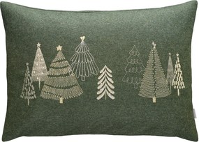 Sander Sander Tiny Trees Wool 34x50 hranatý - 02 dark green - Povlak na polštář 827685-02