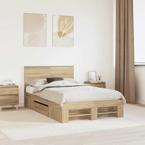 Rám postele s čelo Sonoma dub 120 x 200 cm Kompozitní dřevo 3408783