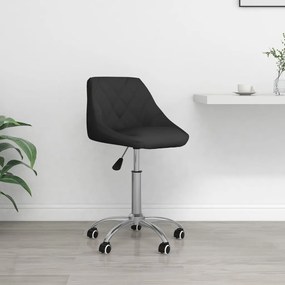 Otočná kancelářská židle černá umělá kůže - Default Title