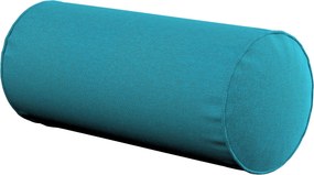 Jednoduchý válečkový polštář barva modrá látka pletený vzor