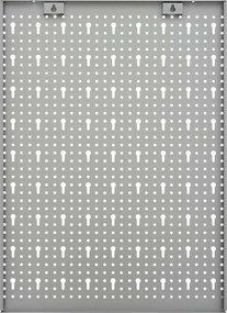 Nástěnné děrované panely 3 ks 40 x 58 cm ocel 145349