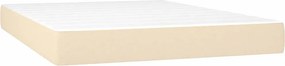 Box spring postel s matrací krémová 140x190 cm textil 3131430
