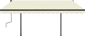 vidaXL Ručně zatahovací markýza se sloupky 4 x 3,5 m [3070217] Barva: antracitová