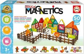 EDUCA Magnetická stavebnice Magnetics Zoo Park / Stavebnice / 50 dílků