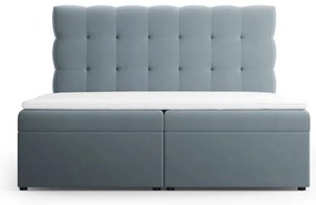 Světle modrá boxspring postel s úložným prostorem 180x200 cm Bali – Cosmopolitan Design