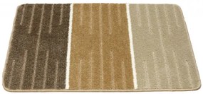 Koupelnový kobereček COMO béžový / krémový, pruhy