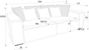 Sedačka BOLZANO hnědá