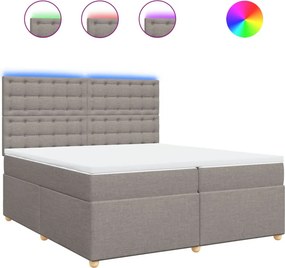 Box spring postel s matrací taupe 200x200 cm textil 3293705