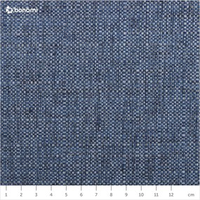 Tmavě modrá čalouněná dvoulůžková postel s úložným prostorem s roštem 160x200 cm Elizabeth – Micadoni