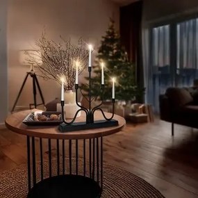 Solight 1V280 LED kovový svícen černá / 5x LED / 40cm