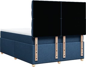 Box spring postel s matrací modrá 160x200 cm textil 3291344