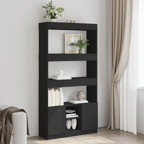 Skříň highboard černá 92 x 33 x 180 cm kompozitní dřevo