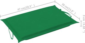 vidaXL Marketos Houpací zahradní lehátko s poduškou masivní teak