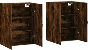 Nástěnné skříňky 2 ks kouřový dub 69,5 x 34 x 90 cm 3195600