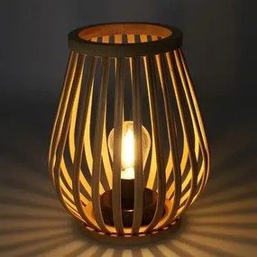Solight WO3106 bambusová lucerna s LED žárovkou / 80lm / teplá bílá /