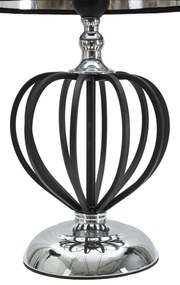 Stolní lampa Mauro Ferretti Darkan Small, 28x44,5 cm, stříbrná/černá