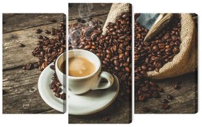 Vícedílný obraz Šálek Horké Kávy Nedostatek Nedostatek Přírodní plátno 120x80