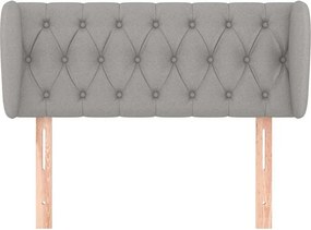 Čelo postele typu ušák světle šedé 103x23x78/88 cm textil 3117470