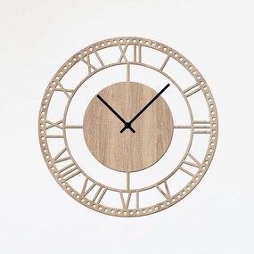 dřevo života Nástěnné dřevěné hodiny BIG BANG Barevný vzor: Světlý dub, Velikost hodin: 40x40