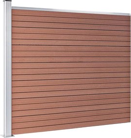 Plotový dílec WPC 175 x 146 cm hnědý 148981