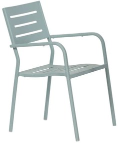 OnaDnes -20% Hoorns Světle modrá kovová zahradní jídelní židle Amna