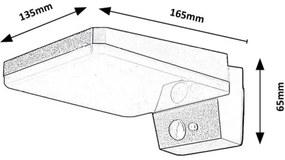 Rabalux 77078 - LED Solární nástěnné svítidlo LASSET LED/4,4W/3,7V IP54 černá