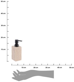 Dávkovač mýdla Estiarte, písková/s černými prvky, 260 ml