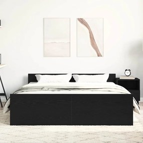 Rám postele bez matrace černý dub 160x200 cm kompozitní dřevo 3329321