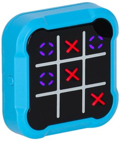 Creative Corner Kruhový kříž křížová elektronická logická hra tic tac toe přenosná konzole modrá