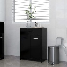 Koupelnová skříňka černá 60 x 33 x 80 cm kompozitní dřevo