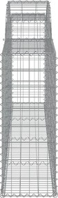 Klenutý gabionový koš 300 x 30 x 80/100 cm pozinkované železo 153504