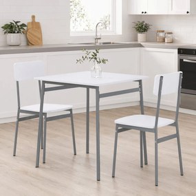 Autronic Jídelní set s 2 židlemi AUT-O2122 Odstín: Bílá