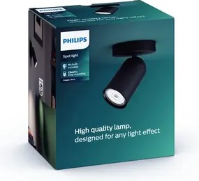 Philips Pongee černá / Bodové svítidlo / 1x GU10 / 10W / bez zdroje /